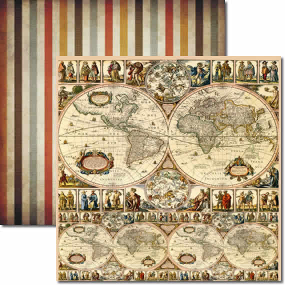 Papel Mapa Mundi – Arte Forte Scrap